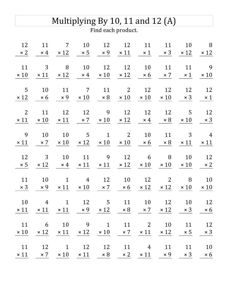 M4 Multiplication Table M4 Multiplication Table