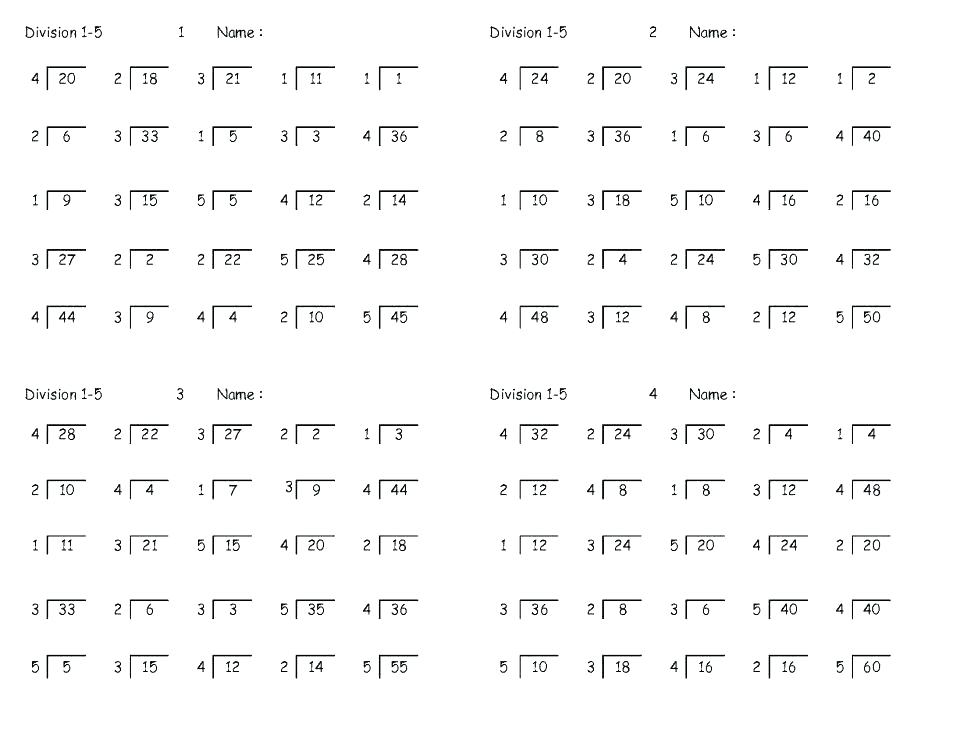 Multiplication division worksheets grade 2 multiplying and dividing 5