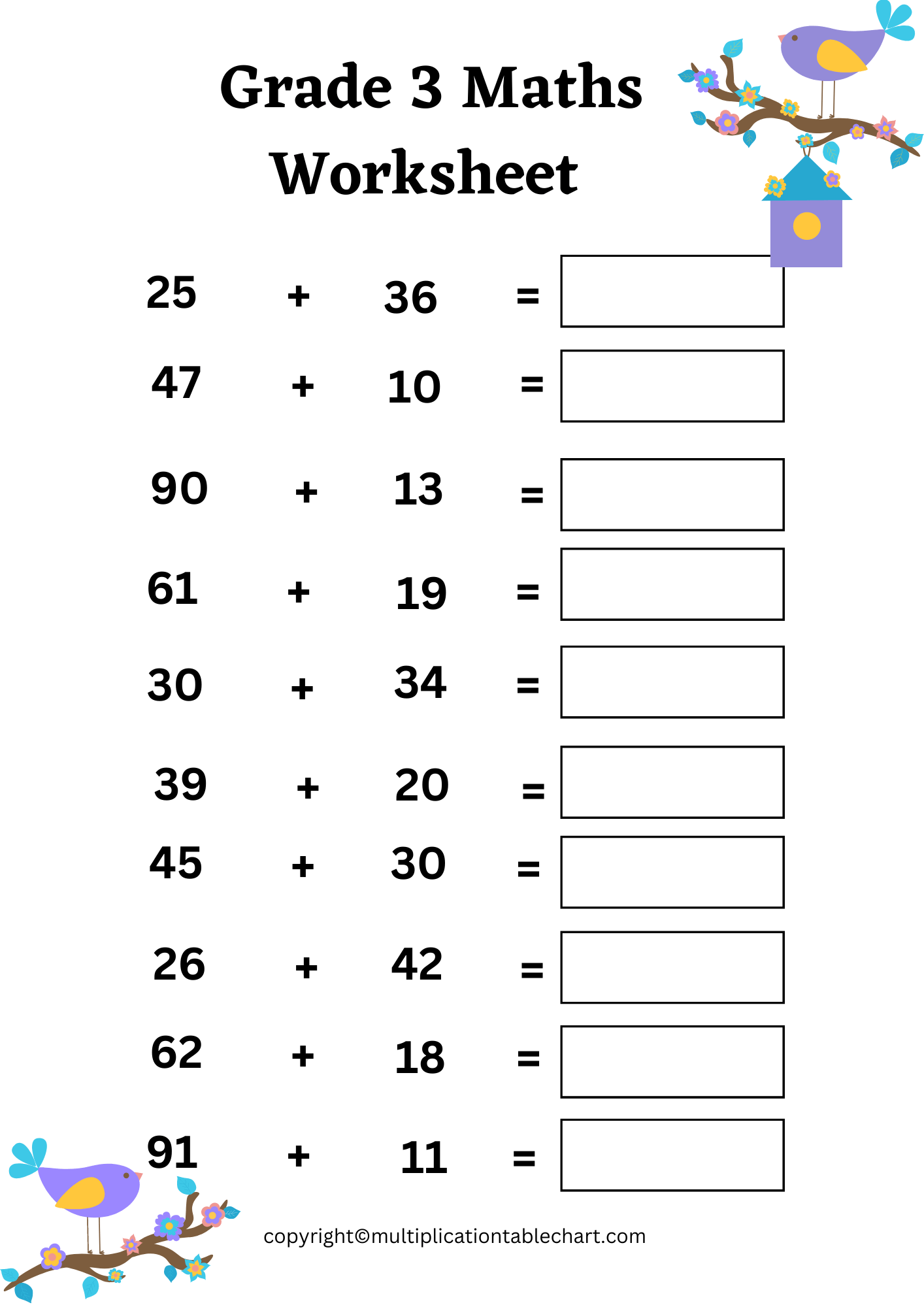 Free Math Worksheets Grade 3 Multiplication Multiplication Table