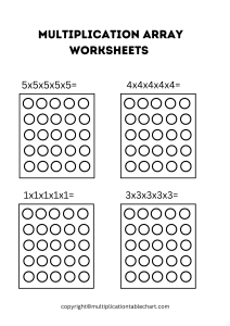 Multiplication Array Worksheets Printable in PDF [Grade 2-3]